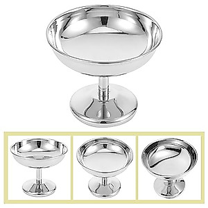 DOITOOL Pudding Cups Ice Cream Cups Dessert Dish Stainless Steel Sundae Bowls Snack Yogurt Cup Pudding Cup Salad Cup Serving Dish Fruit Container Footed Trifle Tasters