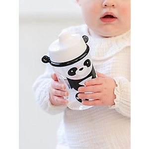 Lollaland Panda Bear, 9 ounce, 6 months Plus, Spill and Leak Proof, Bite Proof, Easy Grip, Hard Spout, BPA Free, Dishwasher Safe, Sippy Cup