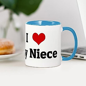 CafePress I Love My Niece Mug Ceramic Coffee Mug, Tea Cup 11 oz