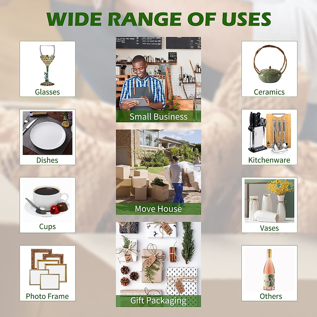 TOMVYTER Honeycomb Packing Paper 15"x132FT, Biodegradable Paper Bubble Cushioning Wrap Alternative, Recycled Honeycomb Packaging Paper Wrapping Roll for Moving, Shipping, Fragile Items