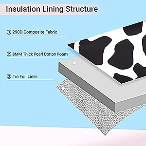 TRENDPLAY Baby Bottle Insulated Tote Bag, Portable Bottle Warmer Storage Organizer for 1 Bottle, for Travel Stroller (Cow)