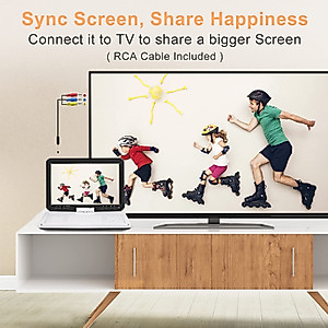 YOOHOO 16.9" Portable DVD Player with 14.1" Large Swivel HD Screen, Designed with Screen Button, Support USB/SD Card/Sync TV/Multi Discs, Region-Free, Power Adapter, Car Charger, Car Headrest Case