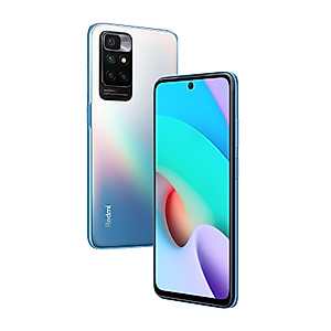 Xiaomi Redmi 10 4G Volte GSM Factory Unlocked 6.5" 50MP Quad Camera (Sprint Boost Cricket) + Fast Car Charger Bundle (Sea Blue, 64GB+4GB)