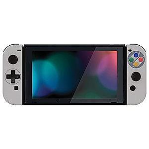 eXtremeRate JZT106 Nintendo Switch Joycon Housing (Classic EU SFC SNES, D-Pad Version), Glossy Shell, Replacement for Switch Oled Joy-Con – Console Shell NOT Included
