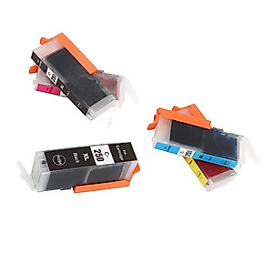 Ink Cartridge, Multi Colors Ink Cartridge Replacement Inkjet Cartridges Printer Accessories Printing Photos, Test Papers, Inkjet Printer Ink (BK BK C M Y 5 Colors)