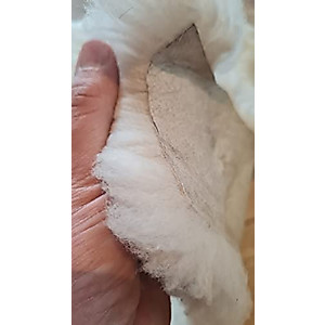 LeMirk Genuine Sheepskin Rug, Argentine Natural Sheepskin Throw,Luxury Fluffy Sheepskin Seat/Chair Cover, Real Shearling Rug Soft, Lambskin Rug for Bedroom Living Room, Ivory White