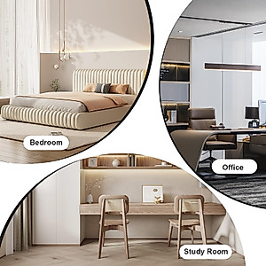 NIOIIKIT Home Office Desk Chair, Wooden Height Adjustable Swivel Task Chair, Boucle Upholstered Study Chair with Pillow, Computer Executive Chair, Vanity Chair for Bedroom (Beige)