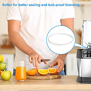 3 Pack Rubber Gaskets Replacement Seal White O-Ring for Ninja Pro Blender Replacement for Ninja BL660 1100w BL770 1500w BL663 BL740 BL773CO BL780 BL780CO (3.22 inch Gaskets)