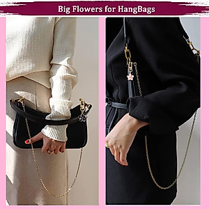 AGEN KGEN Cute Flower keychains for Women, Aesthetic Keychain Charms, Bag ＆ Purse Charms for Handbags ＆ Backpacks Accessories (Flowers-3Pcs)
