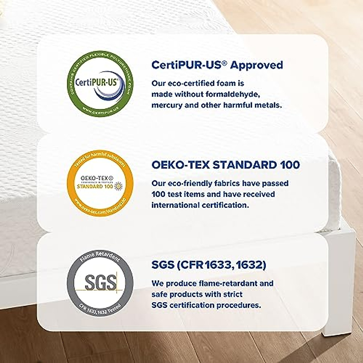 Olee Sleep 8 Inch Convolution Memory Foam Mattress, Twin, White