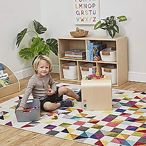 ECR4Kids Bentwood Cube Activity, Weaning Table and Seat Set, Adaptable 3-in-1 Toddler Multipurpose Kids Wood Furniture-Natural Chair