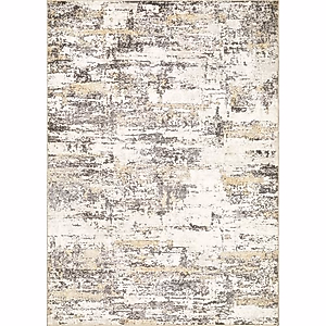 Area Rug Living Room Rugs 5x7: Modern Neutral Abstract Aesthetic Rug for Bedroom Dining Room Table - Large Soft Stain Resistant Machine Washable Rug, Indoor Home Office Carpet - Gold Brown