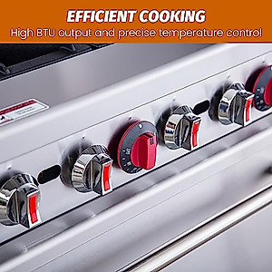 EASYROSE 60 Inch Gas Range 6 Burner Heavy Duty Ranges With Griddle, Salamander & 2 Ovens, Commercial Range for Kitchen Restaurant - 276,000 BTU, ETL Certified