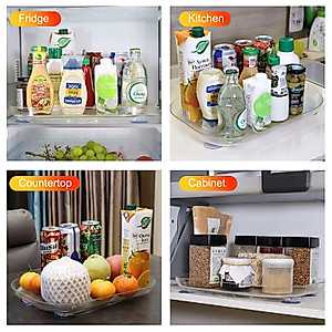 Lazy Susan for Refrigerator, Lazy Susan for Fridge, Refrigerator Lazy Susan 15.7"x11.8", Fridge Lazy Suan for Cabinet Kitchen Countertop Pantry Dining Table