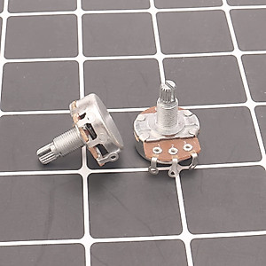 Full Size B250k Electric Guitar Potentiometer Bass Volume Pots Tone Long Split Shaft 18mm Pack of 5