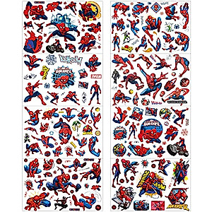 8 Sheets Temporary Tattoos for Kids, Birthday Party Supplies Cute Fake Tattoos Stickers Cartoon Tattoo Party Decorations Birthday Party Favors for Kids Boys Girls Party Gifts Party Stickers