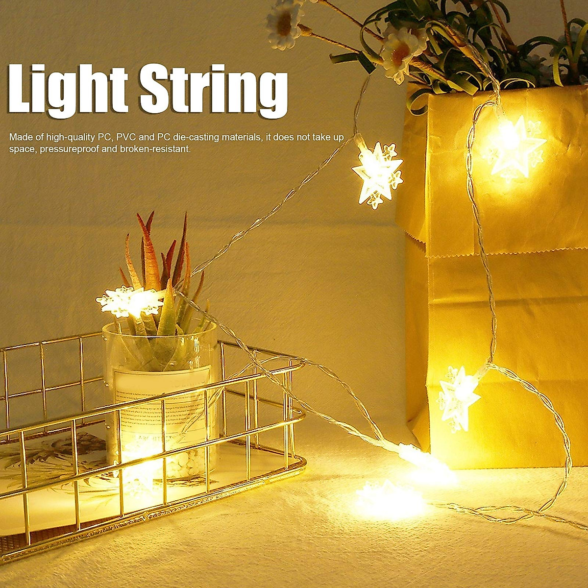Xinde Decorative Light, Soft Lighting String Light, for Indoor and Outdoor Christmas, Easter, Halloween Home Bedroom, Garden Decoration Birthday Parties, Weddings