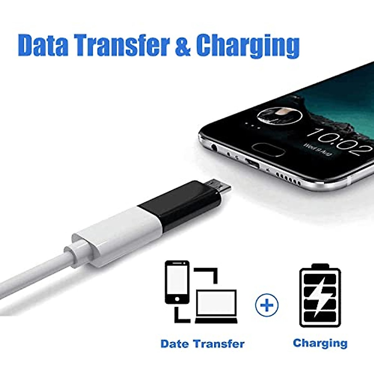 ARKTEK USB-C Adapter - USB Type C (Female) to Micro USB (Male) Sync and Charging Adapter for Digital Camera Power Bank Galaxy S7 S7 Edge and More (Pack of 2)