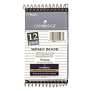 Cambridge Writing Pads - 12 Pack with 70 Sheets in each Writing Pad