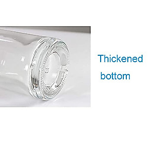 Kaachli Clear Glass Bottles 12 oz - 375ml [Pack of 6] for Wine Beverages Drinks Oil Vinegar Kombucha Beer Water Soda with Cork Stopper Airtight Lid