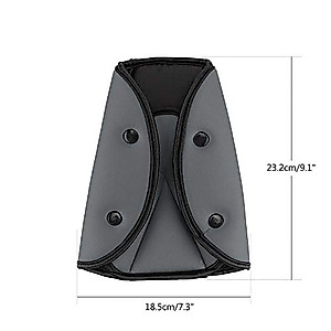 Seat Belt Adjuster for Kids,2 Pack Triangle Seatbelt Adjuster for Short Adults,Auto Shoulder Neck Strap Adjuster,Car Protective Safety Strap Adjuster Cover Pad Harness (Gray)