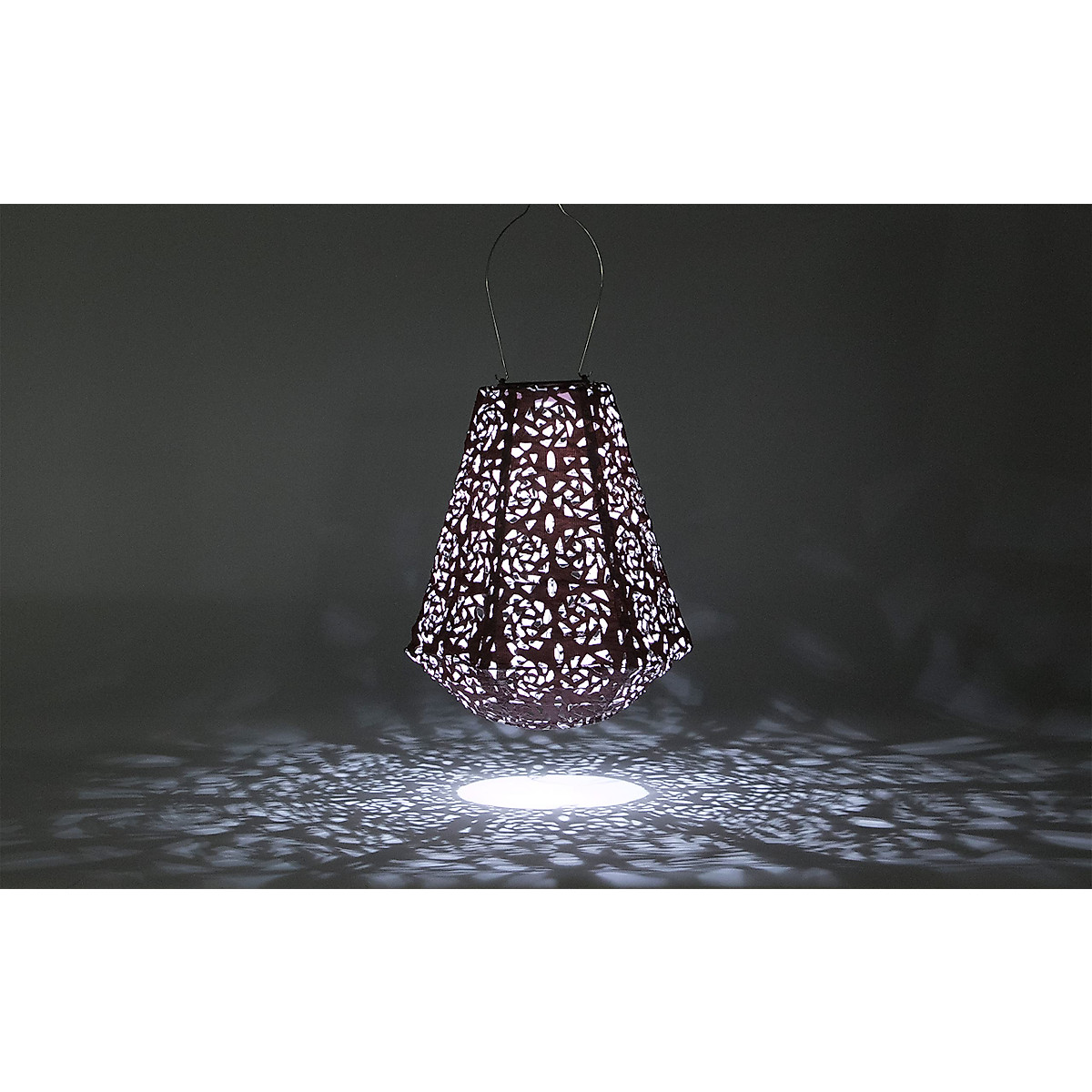 Allsop Soji Stella - Prism - 11" Outdoor Solar Lantern - Metallic Orchid