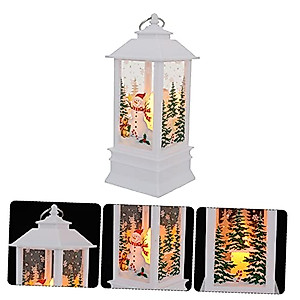 IMIKEYA 1PC Portable Lantern Christmas Decor Music Decor Christmas Snow Globe Glitter Lanterns Nativity Snow Globe Christmas Music Snow Globe Portable Christmas Lights Desk lamp LED