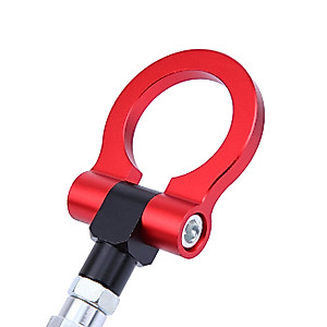 Honhill Sports Track Tow Hook for 2015 2016 2017-up WRX or STI Racing Style Aluminum (Red)