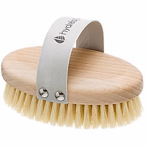 Hydrea London Dry Brushing Body Brush with Cactus Bristle - Dry Brush for Skin, Cellulite Remover, Vegan Best Dry Brush for Flawless Skin, Helps Improve Lymphatic Drainage - FSC® Certified Beechwood.