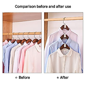 SWEET LEMON 60 Pack Clothes Hanger Connector Hooks, Cascading Clothes Hangers, Hanger Extension Clips, for Heavy Duty Space Saving Cascading Connection Hooks ,for Clothes Closet.(White)
