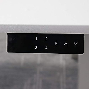 Bookshelf Height-Adjustable Standing Desk Base, Heavy-Duty Steel Desk Frame, Electric Lifting Table with Control Panel and Anti-Collision Protection, for Home Office