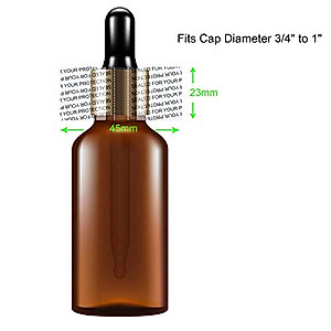 Shrink Bands,45x23mm 200Pcs Printed Perforated Heat Shrink Wrap Sealer for 1oz Glass Bottle Cap Fits 3/4" to 1" Diameter