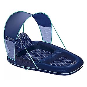 waterlife Ultimate Sunshade Recliner Fabric mesh Covered Pool Lounge