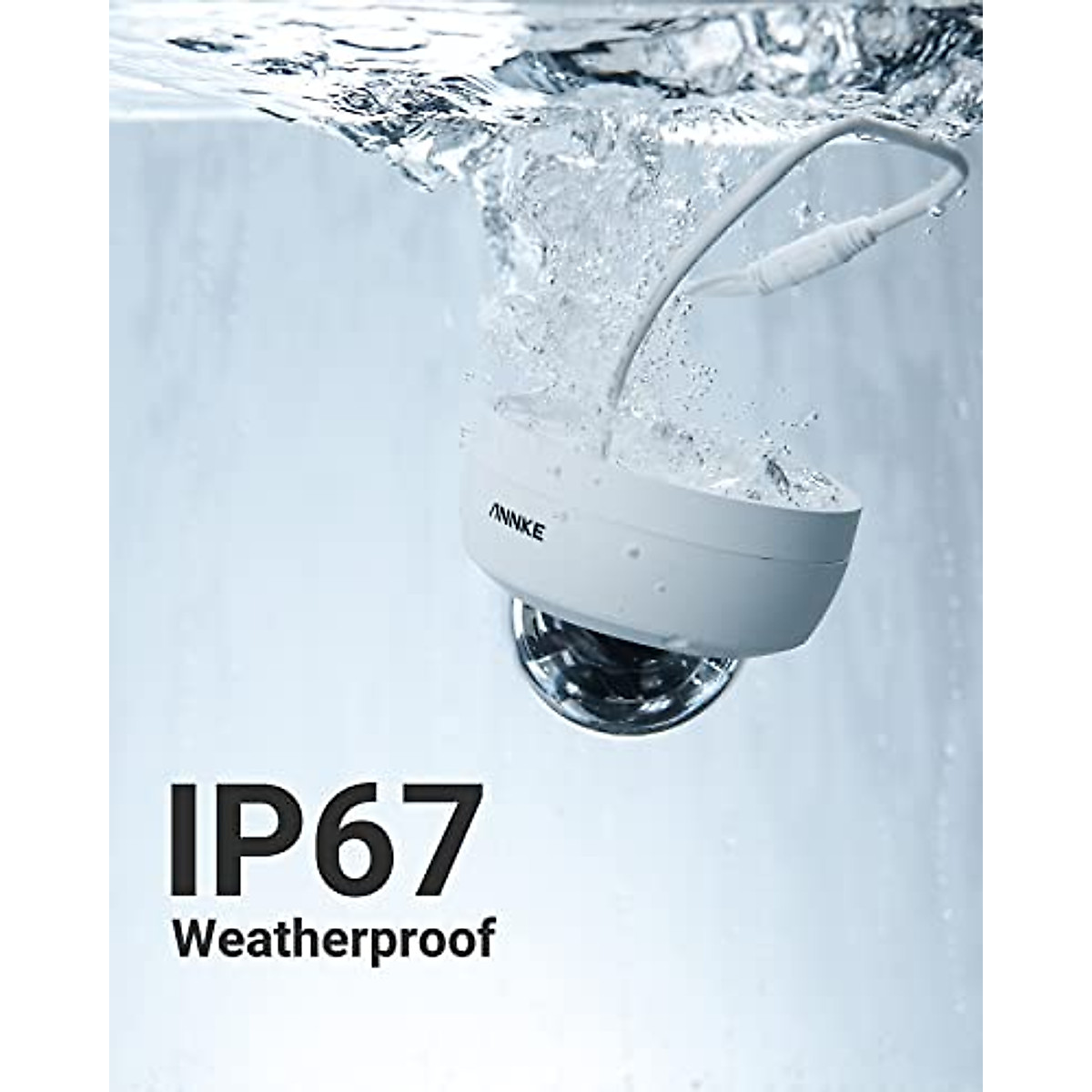 ANNKE C500 5MP PoE Security IP Dome Camera, Super HD H.265+ Night Vision, Remote Access Built-in Mic, Support 256 GB TF Card, IP67 Outdoor Weatherproof & IK10 Vandal-Proof