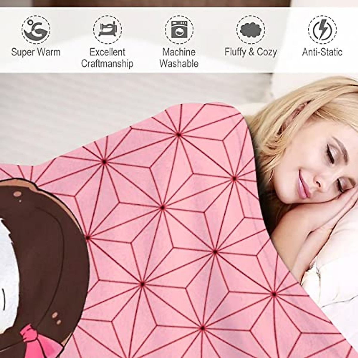 OYYFECC Anime Blanket Throw Flannel Fleece Warm Blankets Comfortable Bedding for Kids Adults Gifts Bed Sofa Living Room 50"X40"