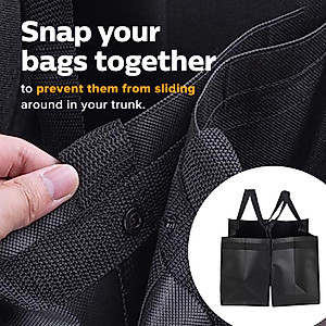 Homemell Heavy Duty Reusable Grocery Bags, Extra Large Collapsible Tote Holds 100 LBS, Extra-Strength Premium Material (Black, 6-Pack)