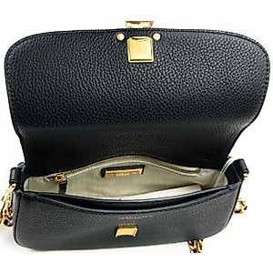 Tory Burch Britten Convertible Crossbody Bag With Gold Hardware (Black)