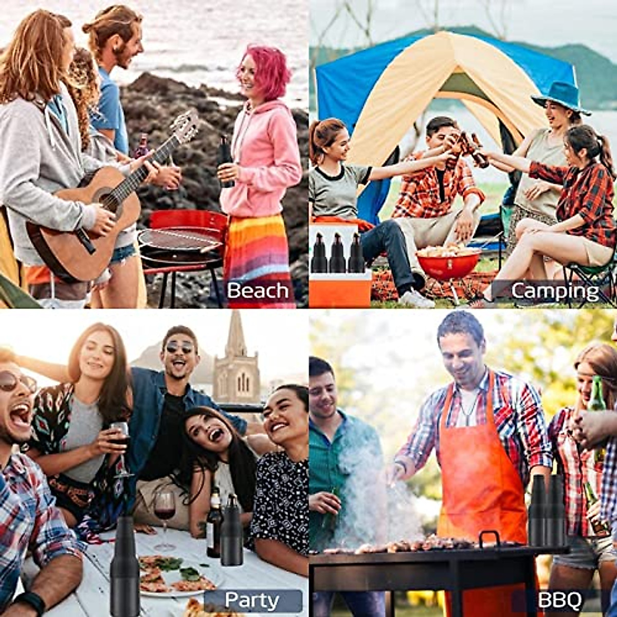 Syuanmuer 12oz Vacuum Insulated Can Cooler, Stainless Steel Slim Can Cooler, Beverage Can Insulator, Insulated Can Holder.