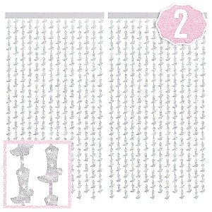 xo, Fetti Cowgirl Boot Iridescent Foil Curtain - Set of 2 | Bachelorette Party Decorations, Cowgirl Birthday Photo Booth, Last Rodeo Backdrop, Nashville, Cow Rodeo Theme, Space Cowboy