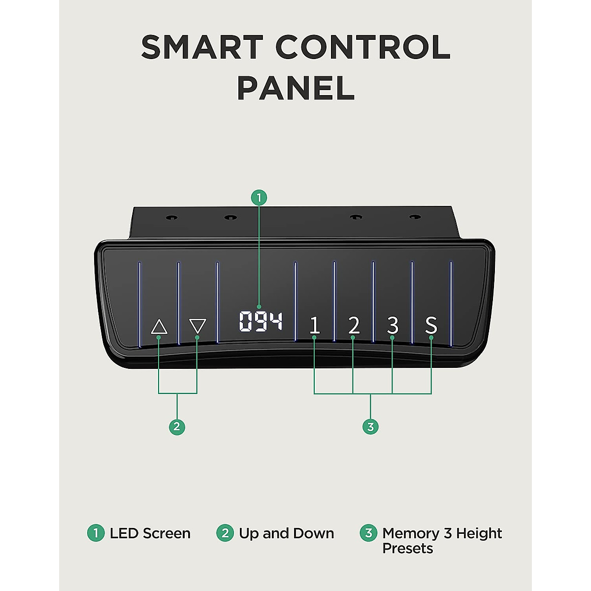 Totnz Electric Standing Desk, Height Adjustable Sit Stand up Desk, L-Shaped Memory Home Office Desk with Hook, 55 x 34 inch