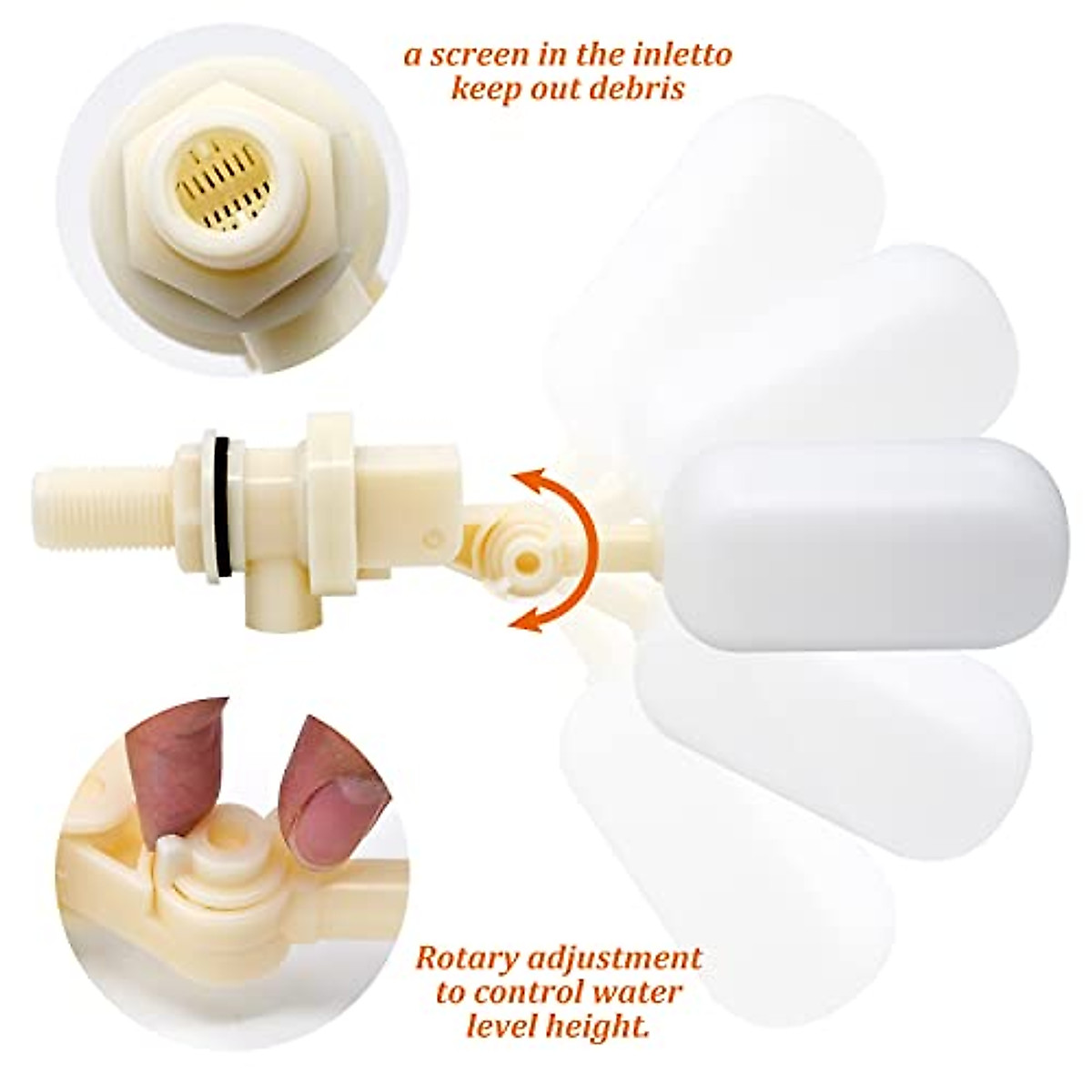 MINYULUA Automatic Waterer Bowl with Float Valve Livestock Drinking Water Bowl for Dogs Horse Cattle Pig Sheep Goat,Farm Animal Water Trough,with Brass Connector Mounting Screws