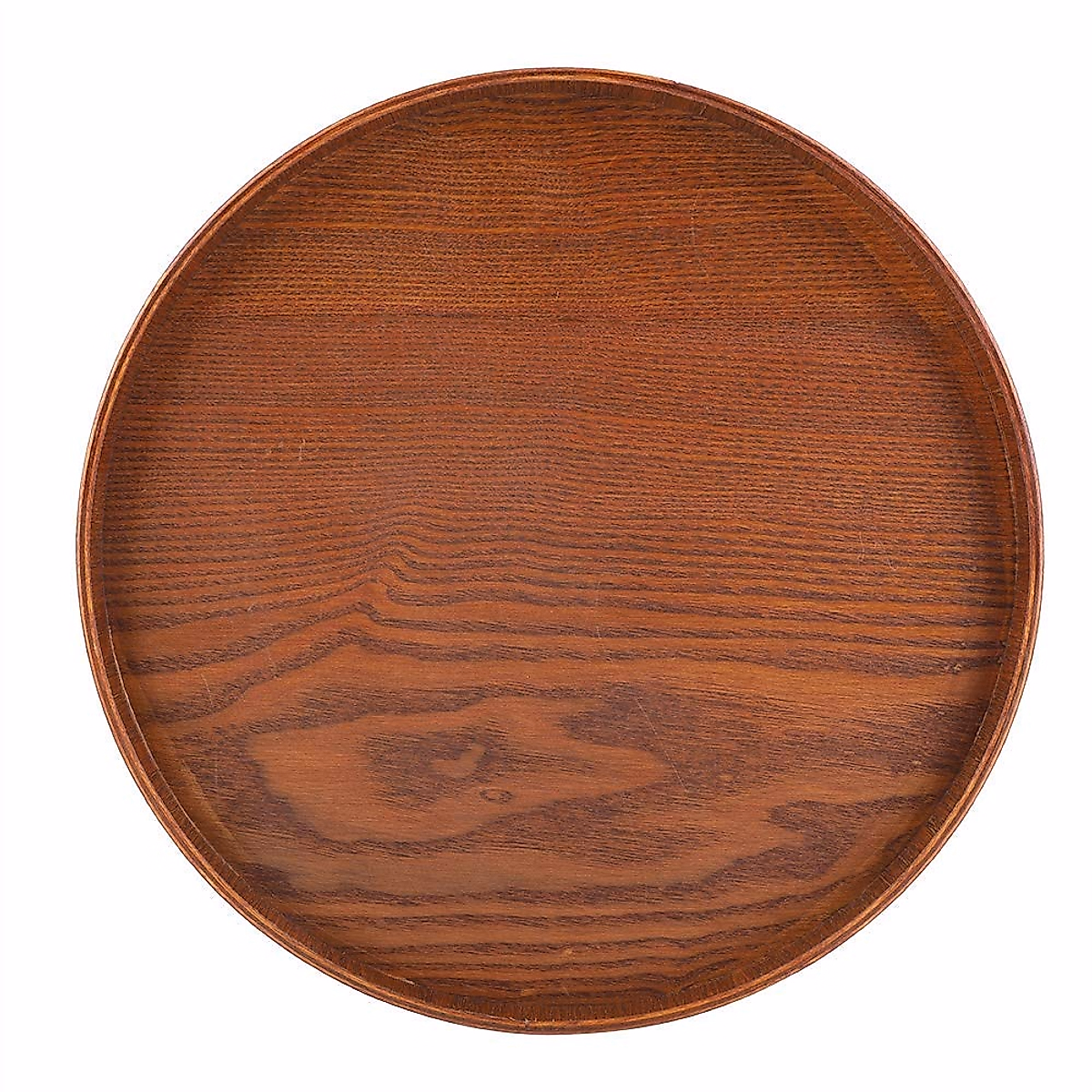 Round Serving Tray, Natural Wood Food Tray for Breakfast, Tea, Coffee Table and Dining Table
