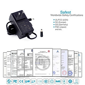 [UL Listed] MIXGOO 5V 4A Power Supply Charger (Input AC 100V-240V, Output DC 5 Volt 4 Amp 20 Watt) Adapter Switching Transformer Converter DC 5.5mm x 2.1mm / 5.5mm x 2.5mm Universal