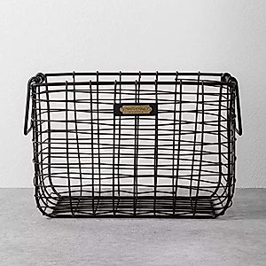 Hearth & Hand with Magnolia Wire Storage Basket Black Medium