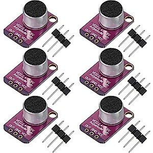 6 Pieces Electret Microphone Amplifier Module MAX4466 Adjustable Gain Blue Breakout Board