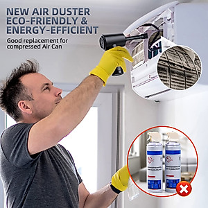 ZARIMI Compressed air Duster - Keyboard Cleaner for Office no Canned Reusable Good Replacement Can Electric 91000RPM Cordless air Duster pc 7600mAh -pc Cleaning-air Blower-car dusters-Electric