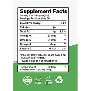 (3 Packs) Hemp Oil Drops High Potency - 2,000,000 Maximum Strength Organic Grown in The USA - Natural Hemp Tincture - C02 Extraction, Vegan, Non-GMO