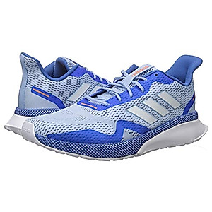 adidas Women's Nova X Running Shoe, Blue/White/Glow Blue, 6 M US