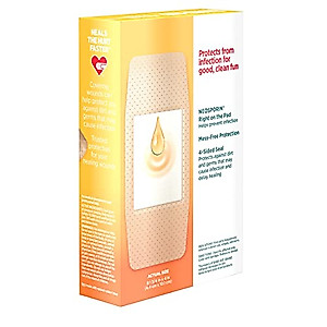 Band-Aid Brand Adhesive Bandages Infection Defense with Neosporin Antibiotic Ointment, for Wound Care and First Aid, Extra Large, 8 ct