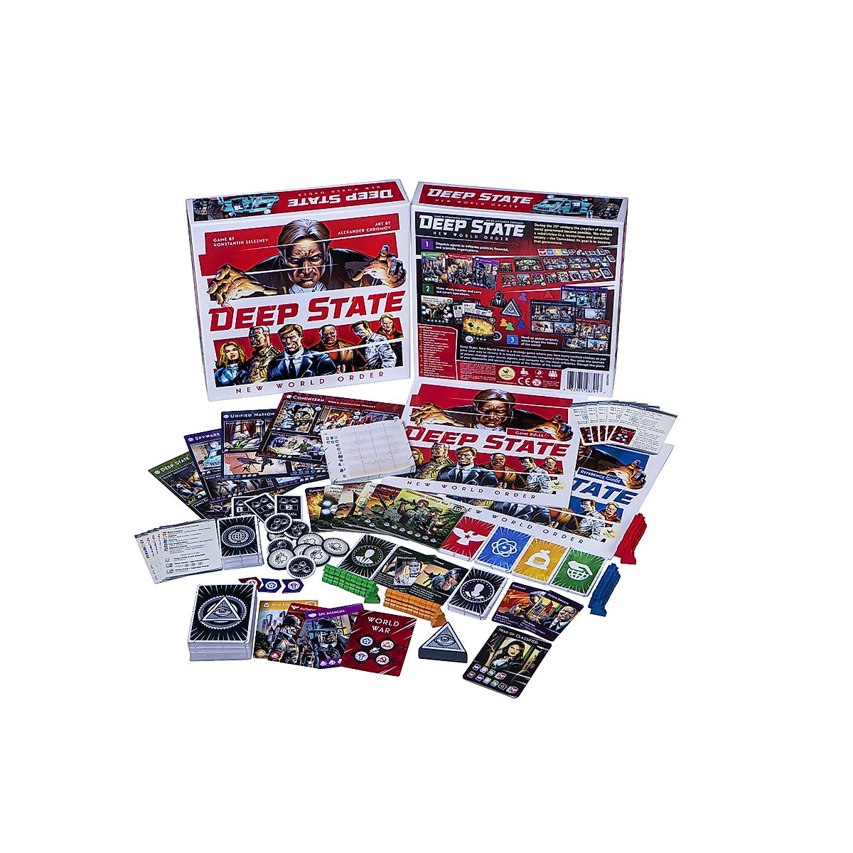 CrowD Games Deep State: New World Order | Strategy Board Game | Ages 14 and up | 1–5 Players | Average Playtime 40–75 Min | Made